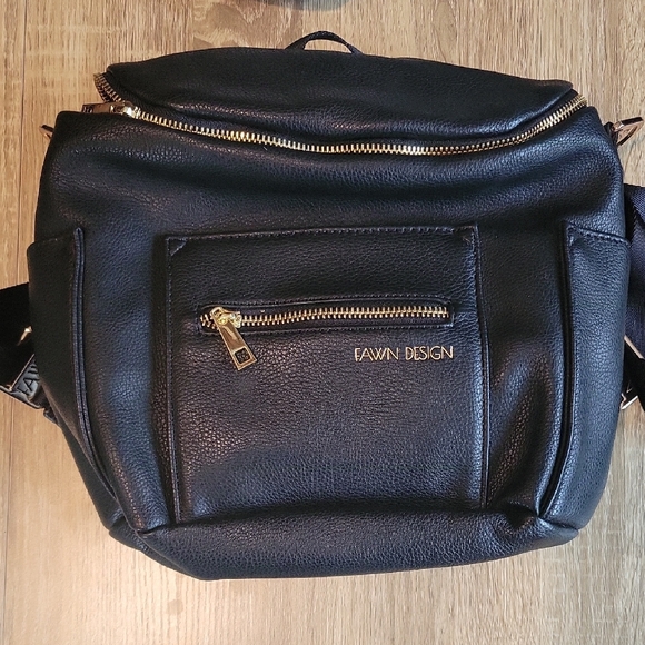 Fawn Design | Bags | Fawn Design Black Faux Leather Leather Mini ...